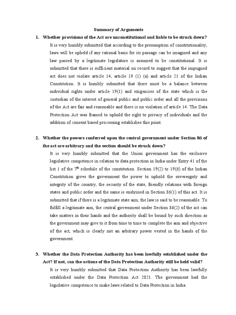 SLS Summary of Arguments | PDF