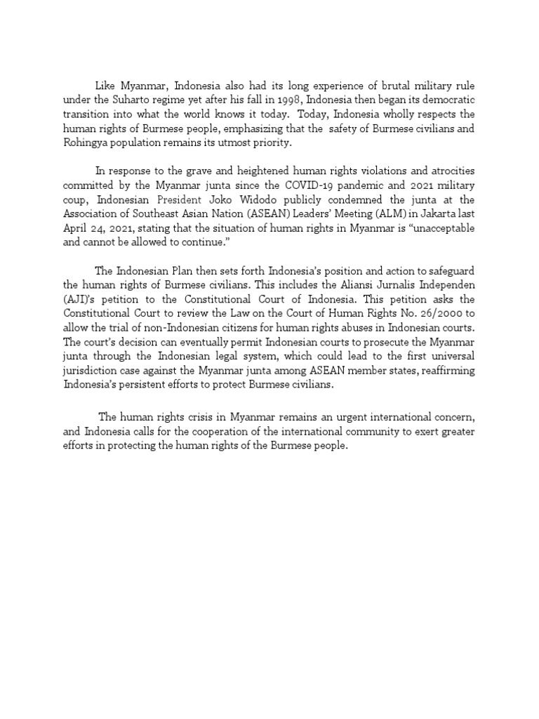 MUN Indonesia Speech | PDF