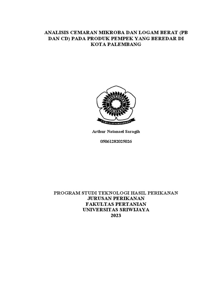 Cemaran Mikroba dan Logam Berat Pempek | PDF | Kesehatan Holistik ...
