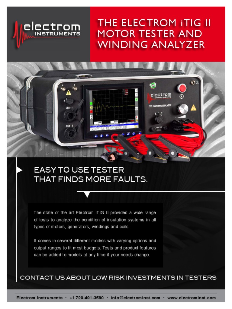 Electrom iTIG II Moottorimittauslaitteet - ENG | PDF | Inductor ...