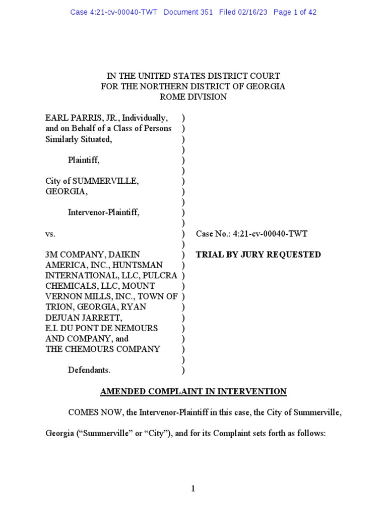 Summerville Amended Complaint | PDF