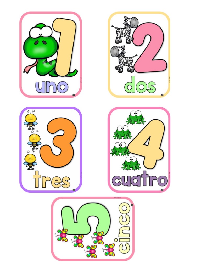 Numeros Del 1 Al 10 Animados | PDF