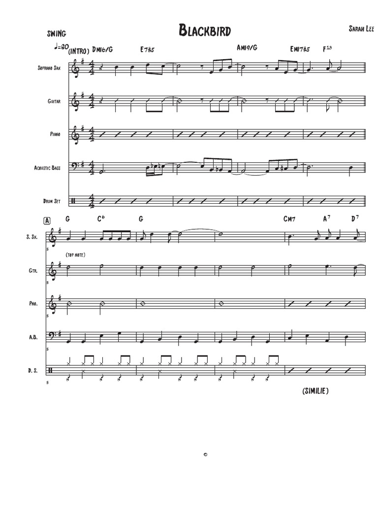 Blackbird Arrangement | PDF