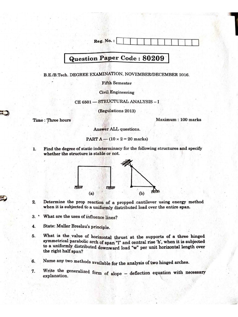 Structural Analysis-1 PDF | PDF