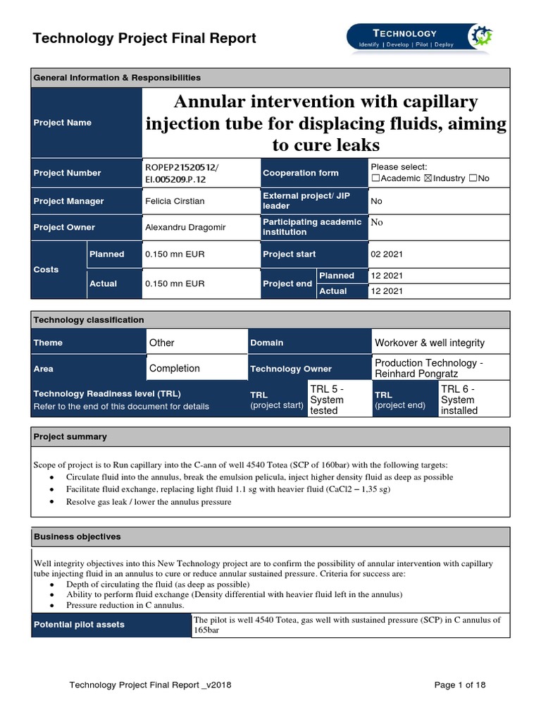 Annular Intervention EXPRO New Technology Project Final Report 2021 v1 ...