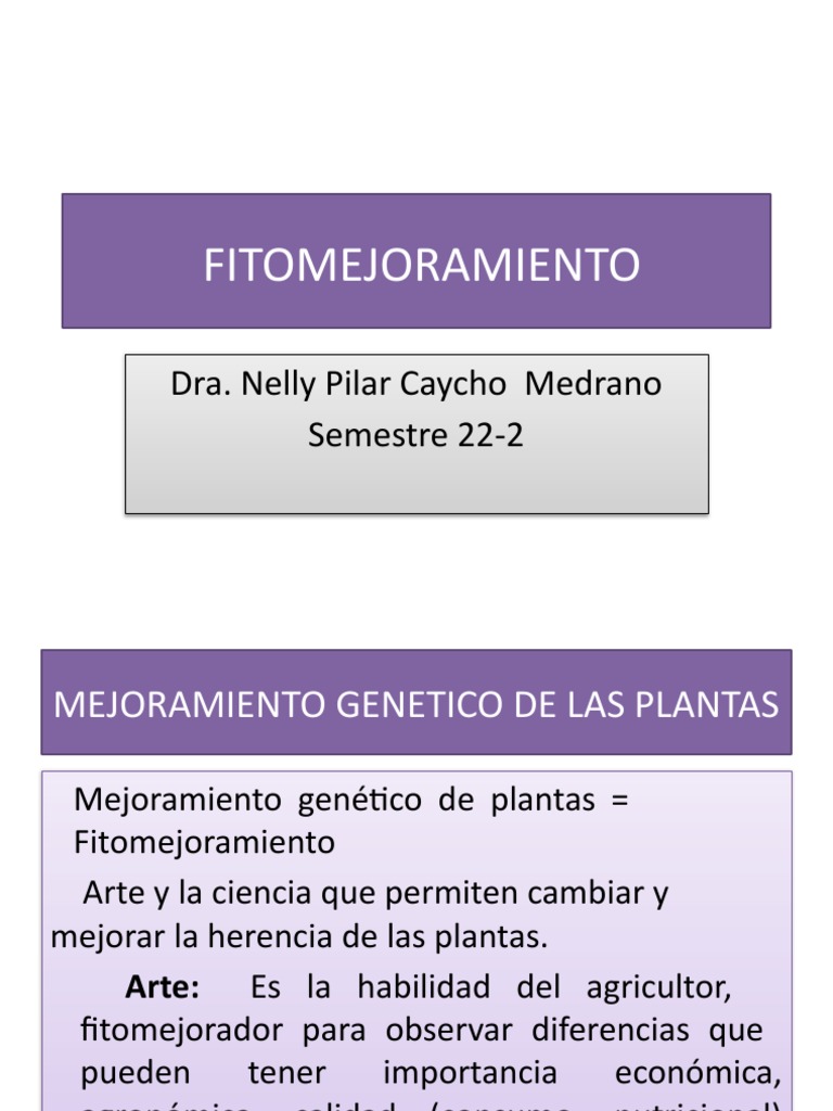FITOMEJORAMIENTO | PDF | Mitosis | Mitosis