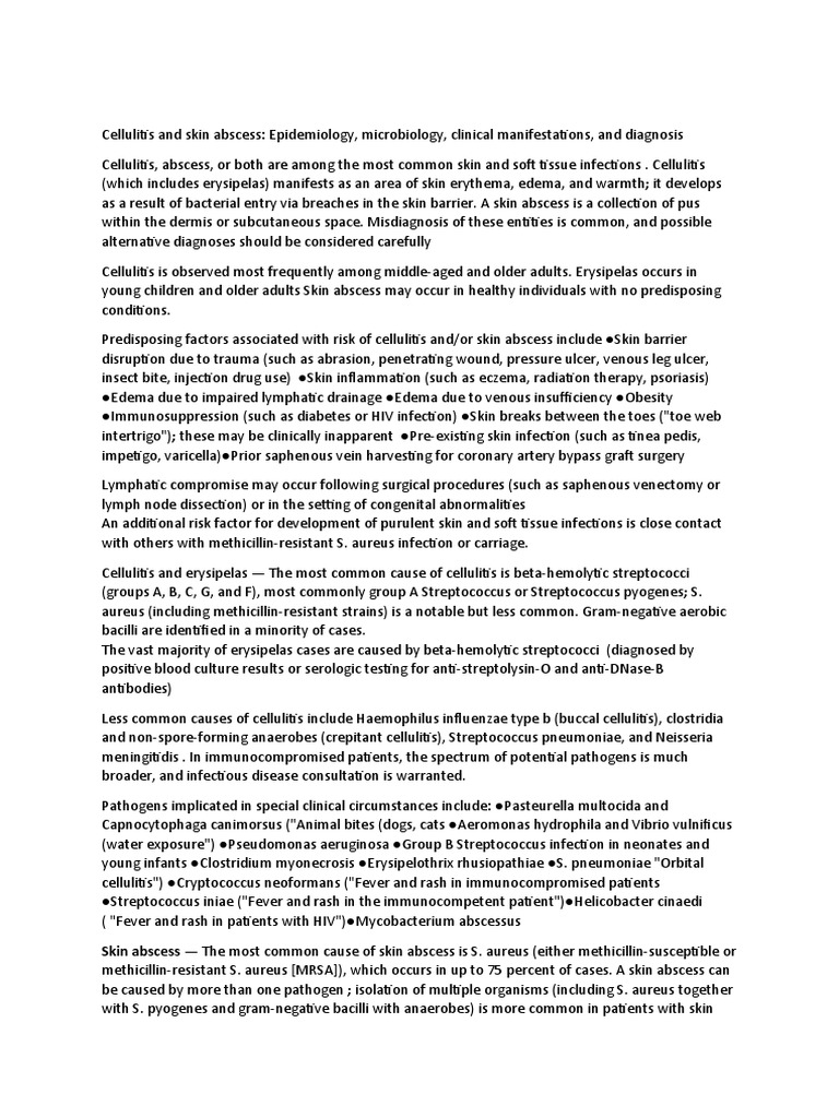 Cellulitis and Skin Abscess | PDF | Methicillin Resistant ...
