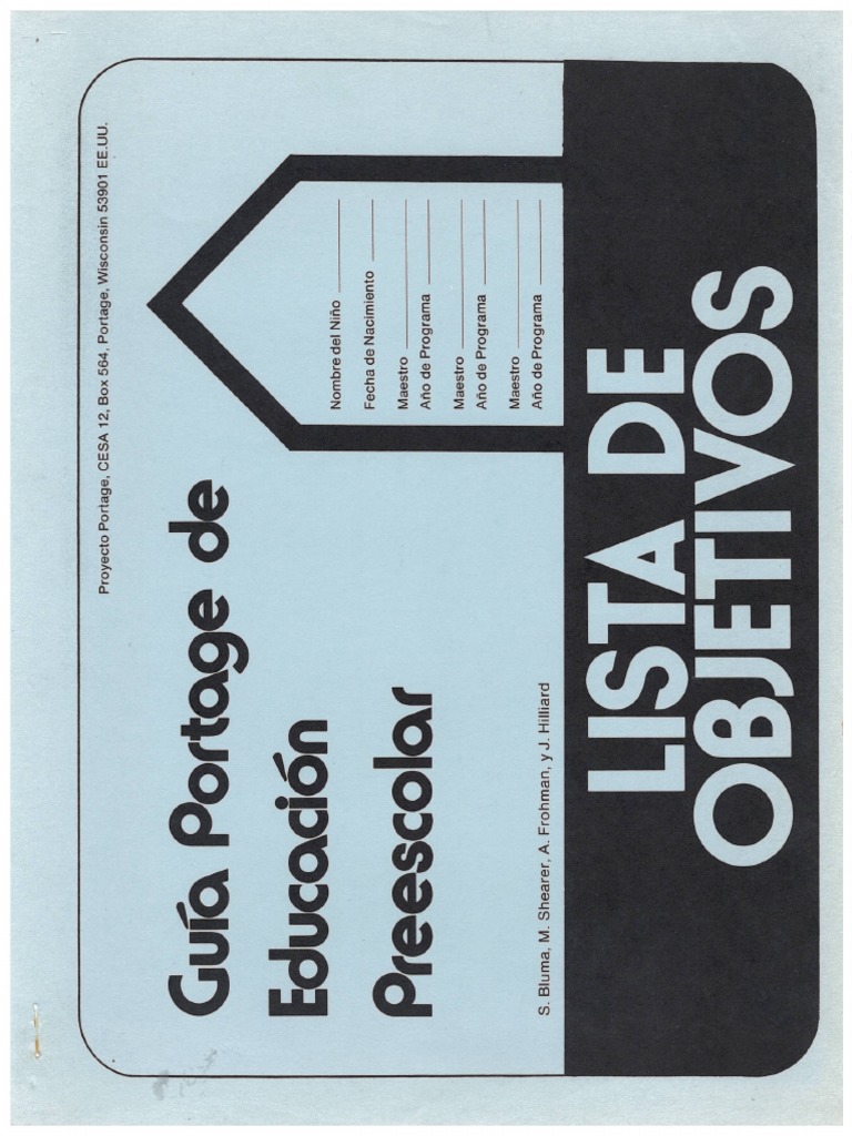 Protocolo Colores Guia Portage | PDF