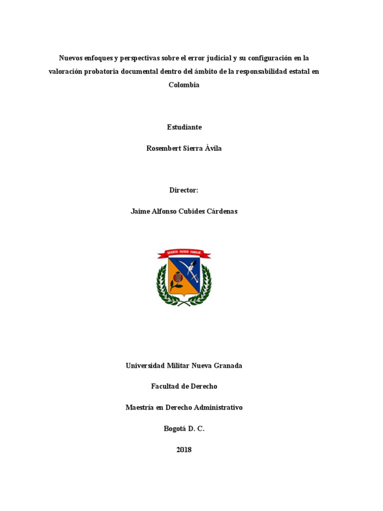 Sierra Avila Rosembert 2018 | PDF | Caso de ley | Judicaturas