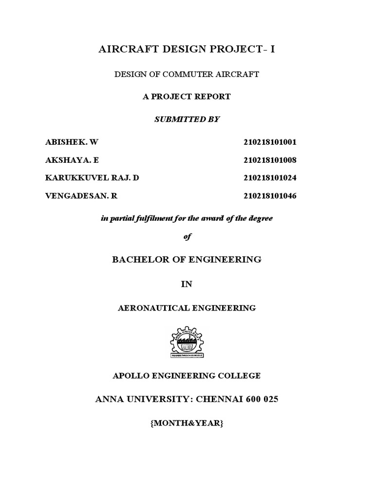 Aircraft Design Project PDF | PDF | Airfoil | Transport