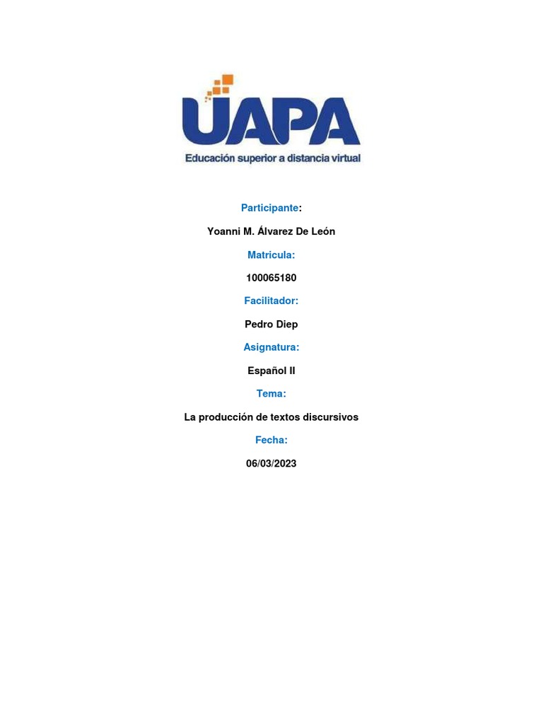 Texto discursivo Espanol II | PDF