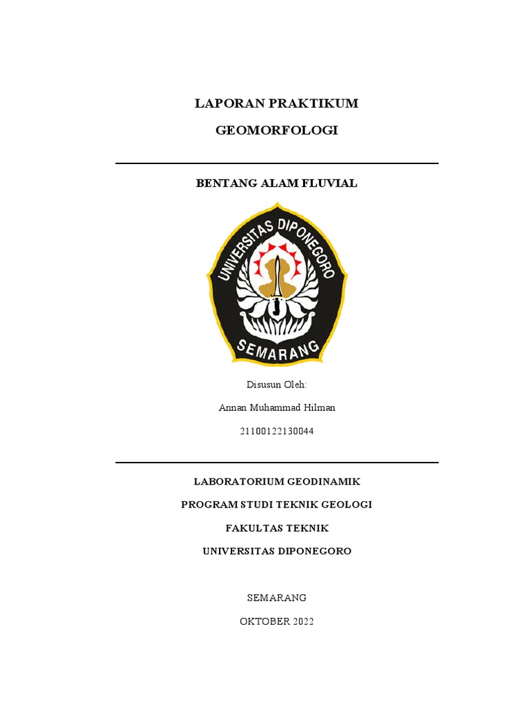 Laporan Praktikum Bentang Alam Fluvial | PDF