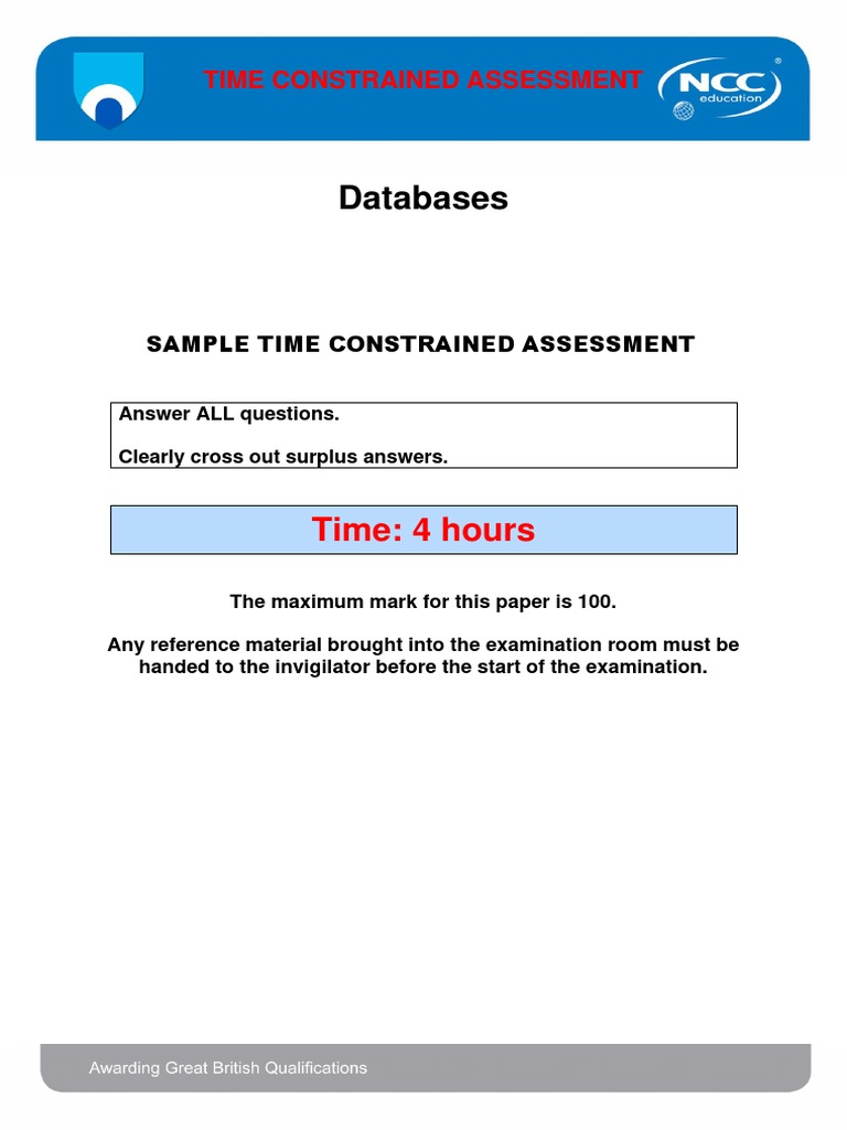 DBAS QP Spring 2021 SAMPLE 2 | PDF | Information Management ...
