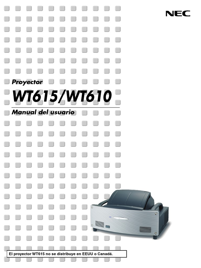 WT615/WT610: Proyector | PDF | USB | Monitor de computadora