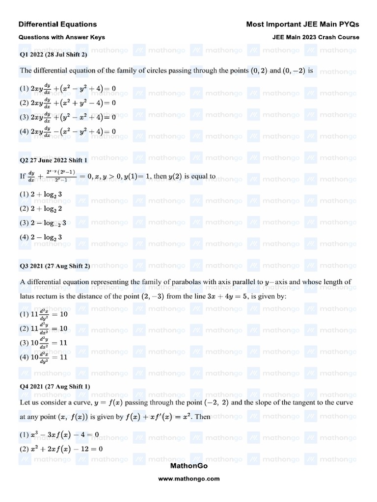 Differential Equations | PDF