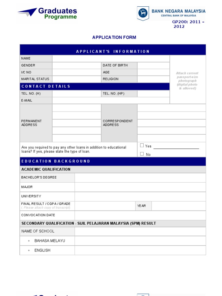GP Application Form 2011 | PDF | Career & Growth | Business