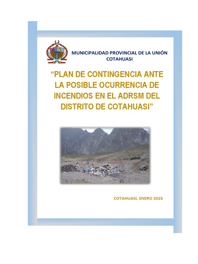 Plan de Contingencia Ante Incendios | PDF | Fuego fatuo | Incendios