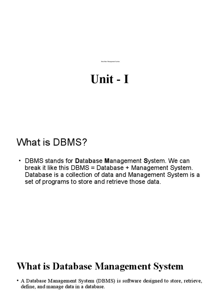 Unit 1 Full Pdf Databases Conceptual Model 