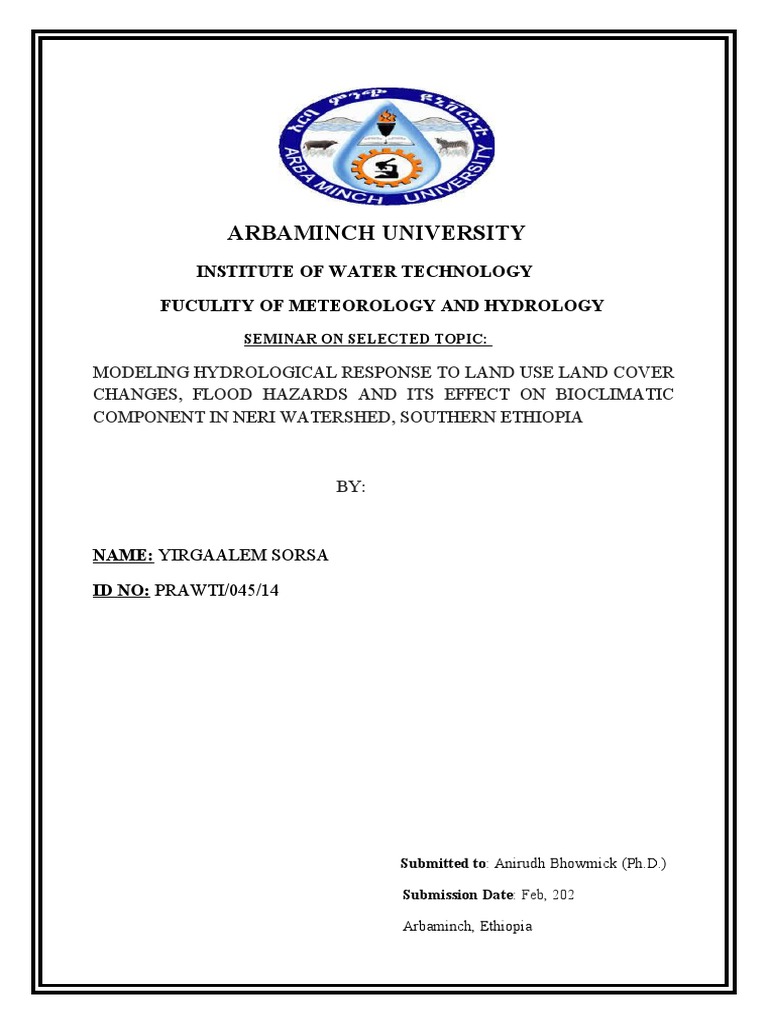 Proposal Based Seminar Final | PDF | Flood | Hydrology