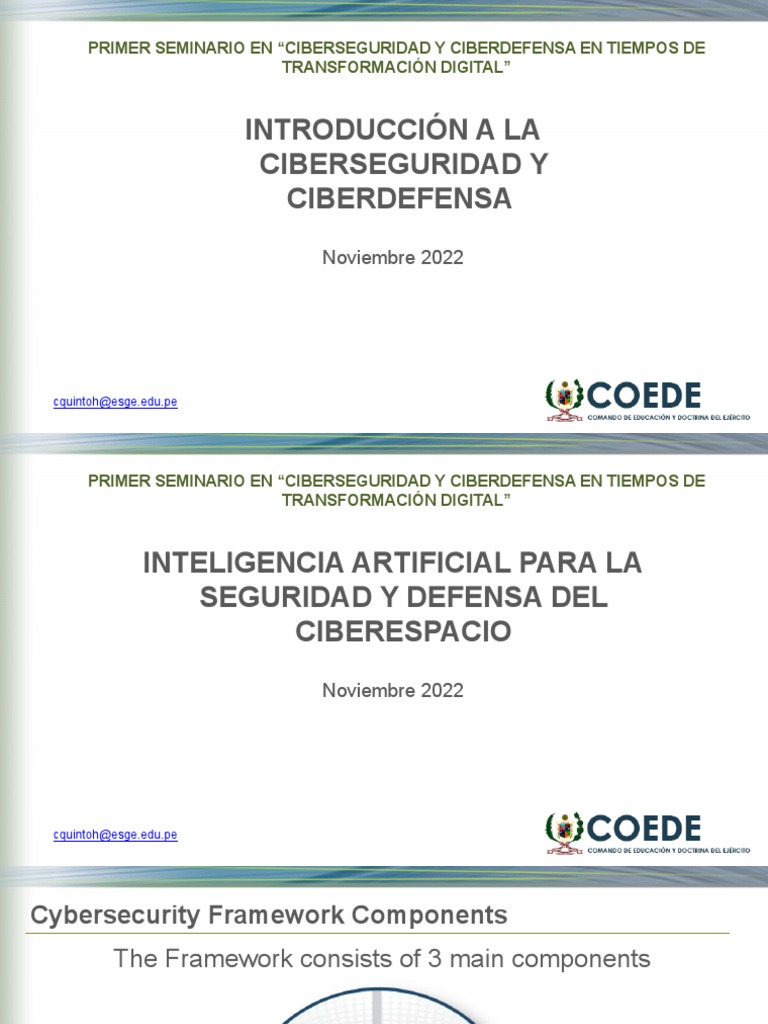 components_of_cybersecurity_framework | PDF | Computer Security | Security