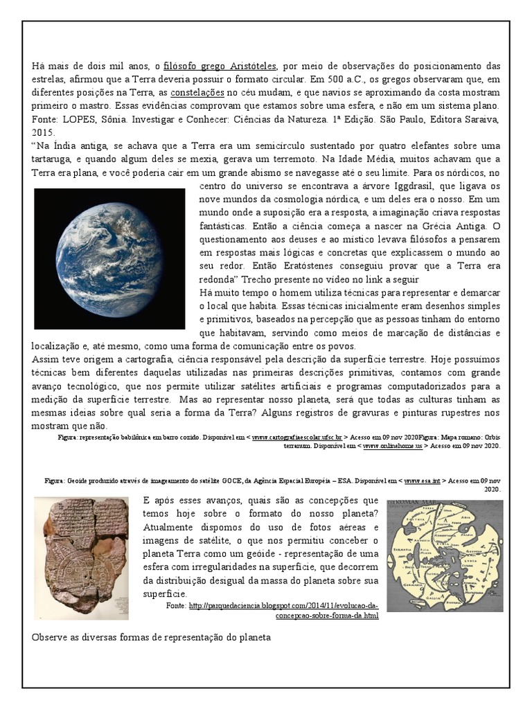 Atividade 4 Formato Da Terra 24FEV 6º EEA RESP PDF | PDF | Lua | Terra