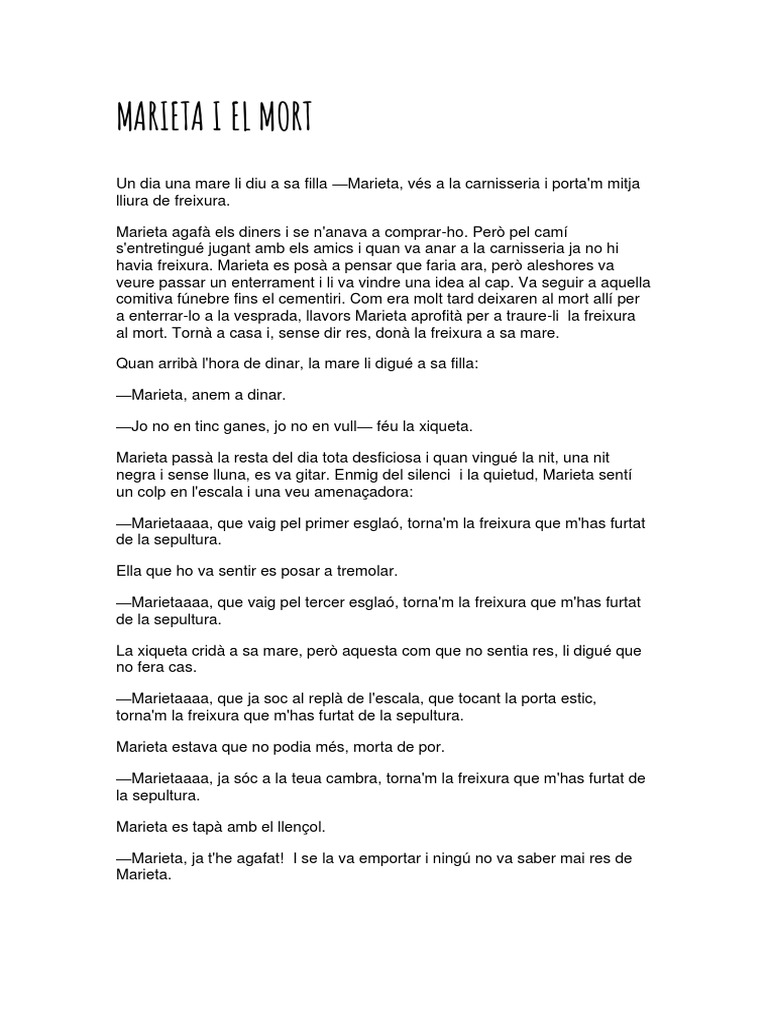 Marieta I El Mort | PDF