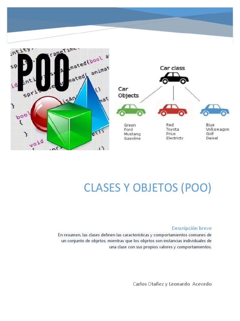 Clases Y Objetos Pdf Objeto Informática Herencia Programación
