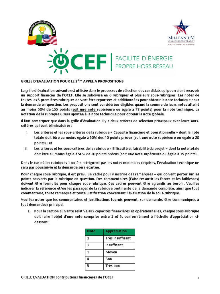 Grille Dévaluation de Projet | PDF | Affaires