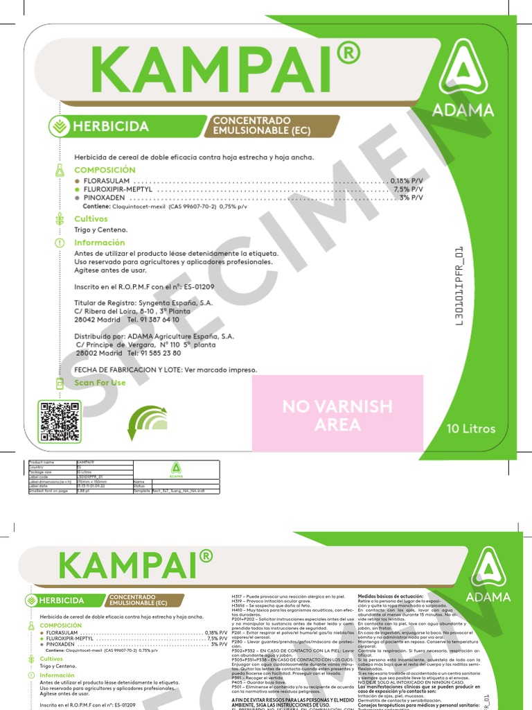 Kampai Etiqueta | PDF | Agua | Herbicida