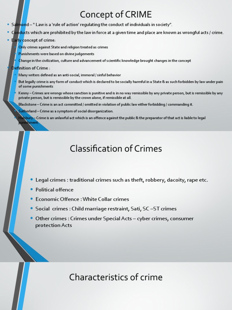 Concept of CRIME | PDF | Crimes | Crime & Violence