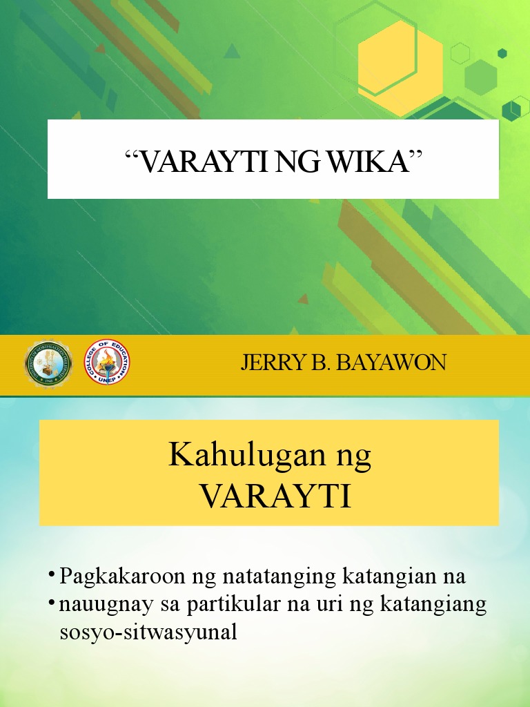 Varayti NG Wika | PDF