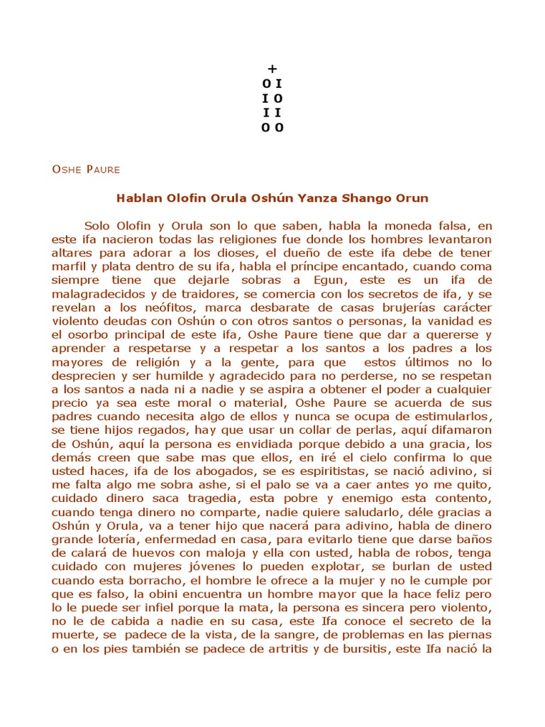 Oshe Paure | PDF | Santeria