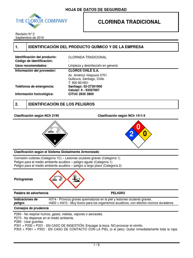 Hds C Pdf Agua Cloro