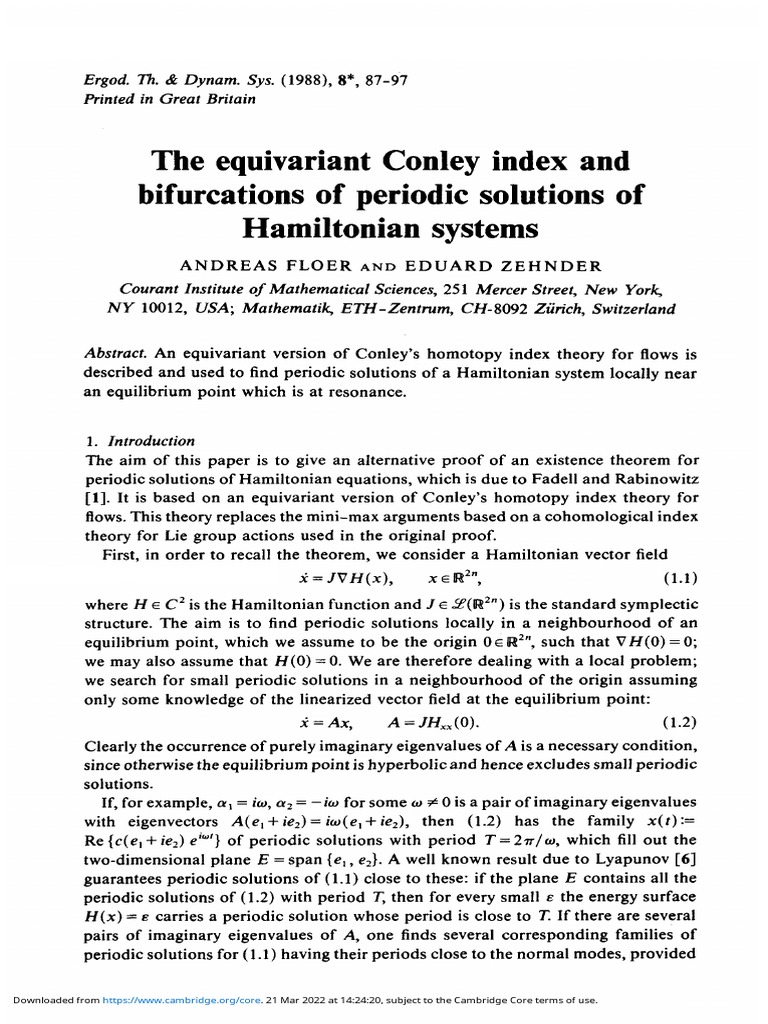 The Equivariant Conley Index and Bifurcations of Periodic Solutions of ...