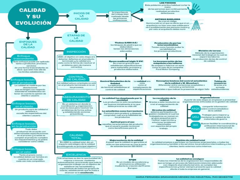 Mapa Conceptual Calidad y Su Evolución | PDF | Calidad (comercial) | Business