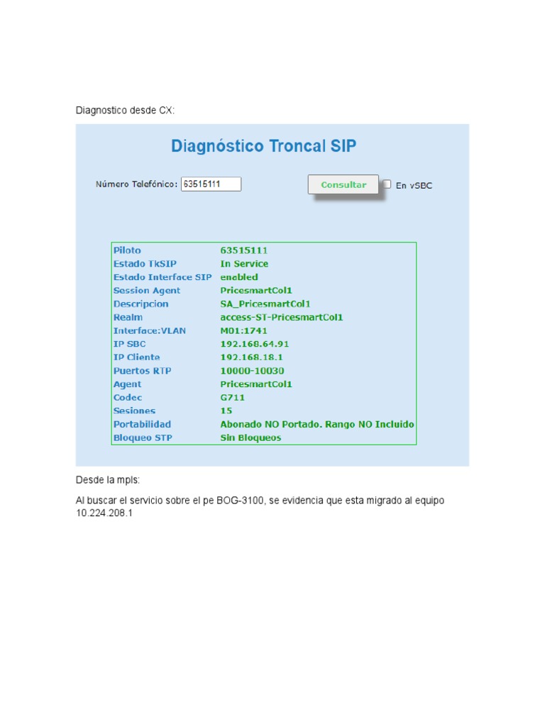 Diagnostico de TSP | PDF