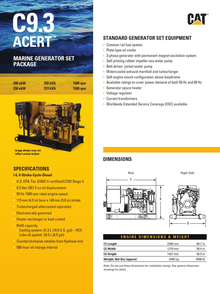 C9.3 Marine Gen | PDF | Electric Generator | Pump