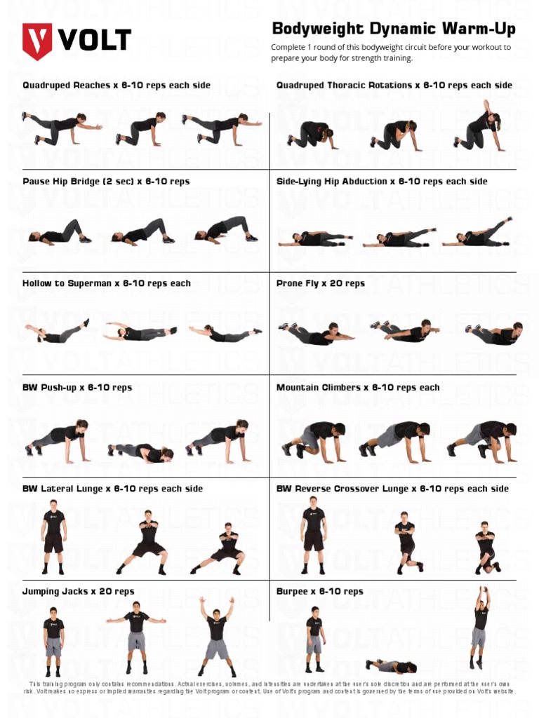 Bodyweight Warm-Up Circuit Guide | PDF