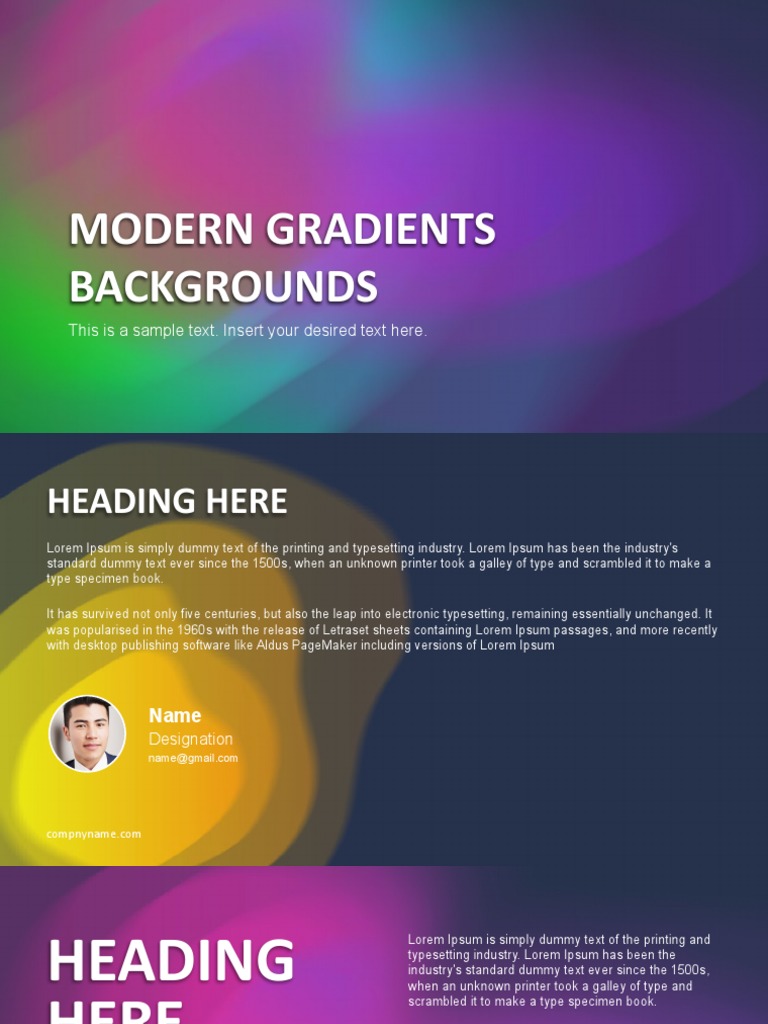 7622 01 Modern Gradients Powerpoint Template 16x9 | Download Free PDF ...