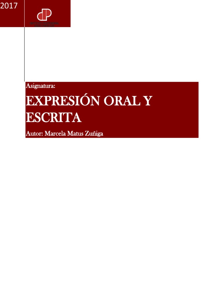 MÓDULO EXPRESIÓN ORAL Y ESCRITA (Actualizado Según Programa) PDF | PDF | Comunicación | Sílaba