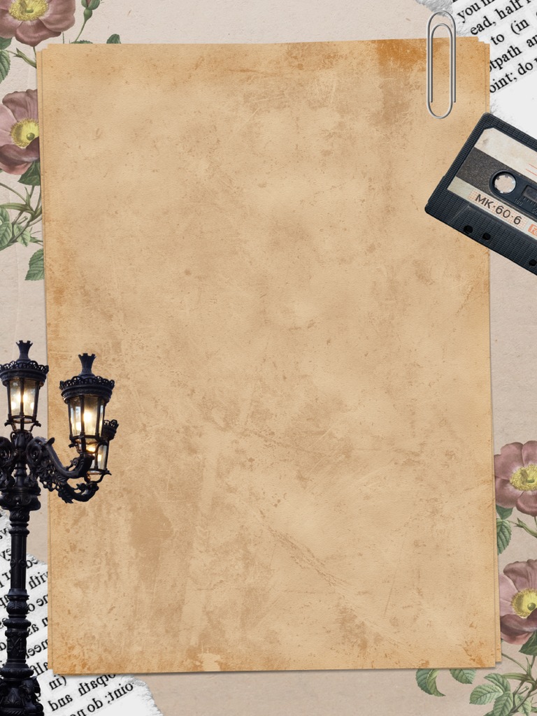 Brown Modern Vintage Flower Paper Border PDF | PDF