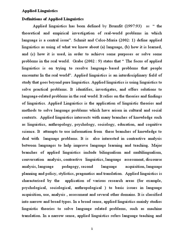 Applied Linguistics Course Master | PDF | Linguistics | Applied Linguistics Applied Linguistics Course Master | PDF | Linguistics | Applied Linguistics