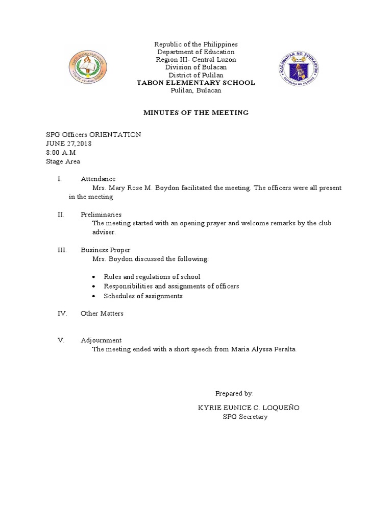 Filipino Club Officers Minutes 2022-2023 | PDF | Philippines | Government