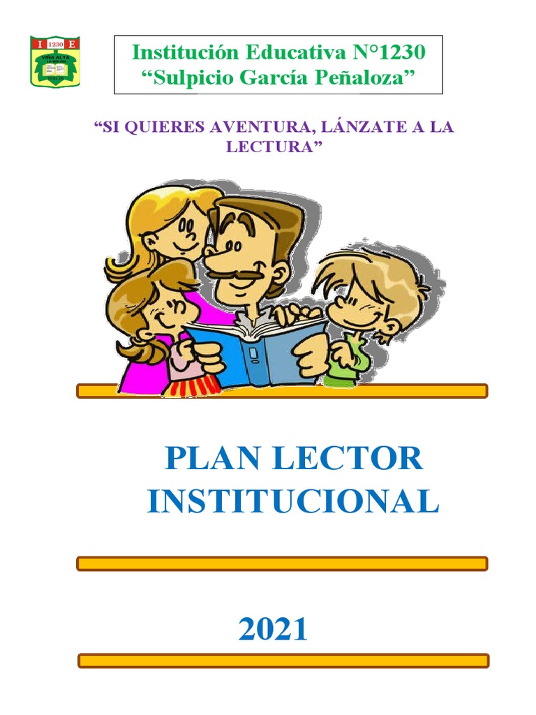 Carátula del Plan Lector 2021 IE 1230 | PDF | Enseñando | Salón de clases