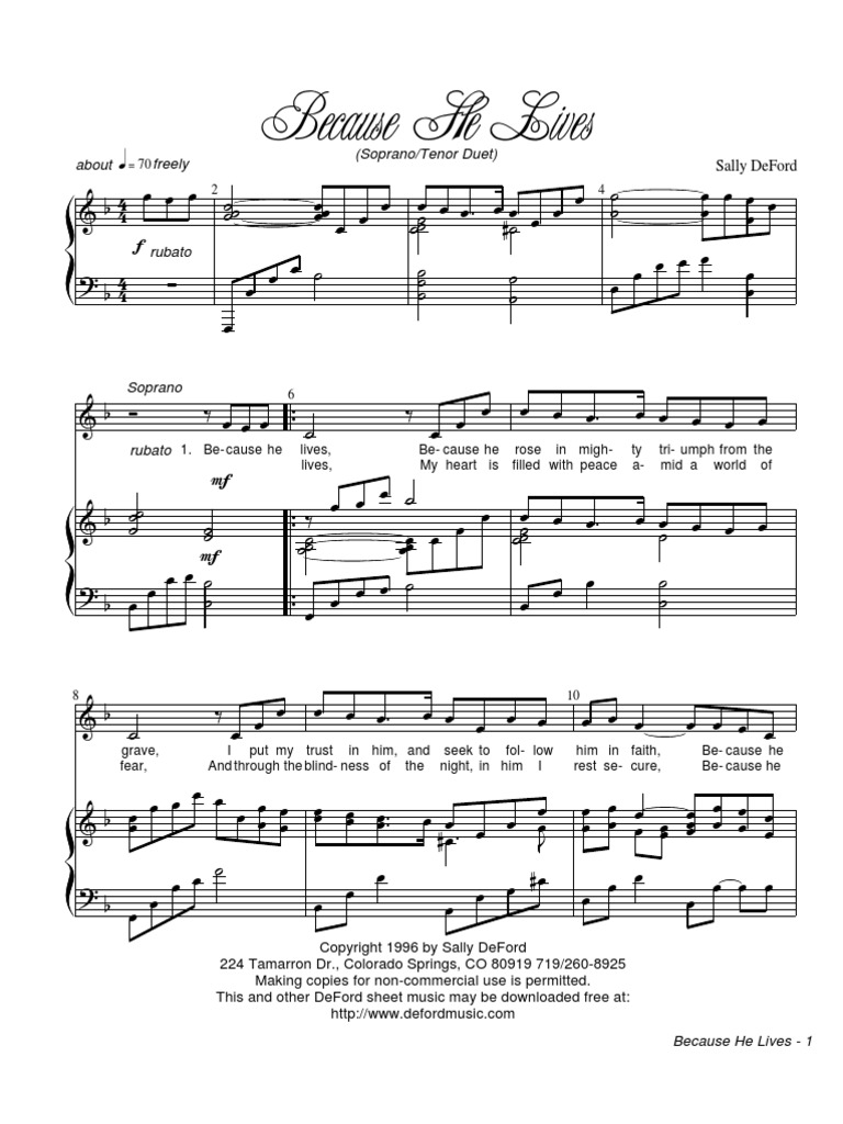 Freely About (Soprano/Tenor Duet) : Sally Deford | PDF | Entertainment ...