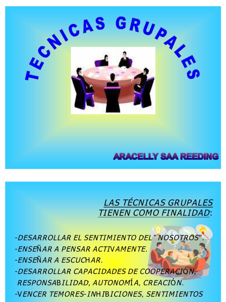Tecnicas Grupales Tipos | PDF