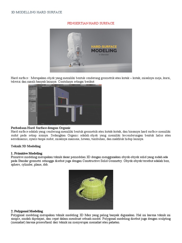 3D Modelling Hard Surface | PDF
