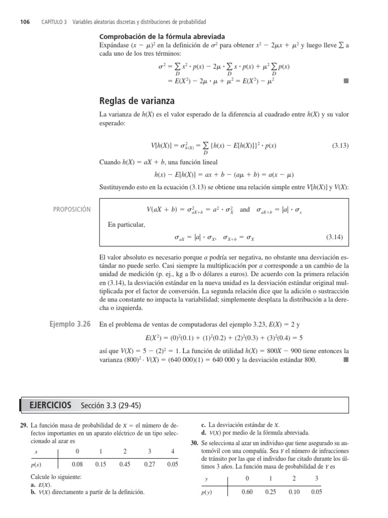 03 - Ejercicios Propuestos - Valor Esperado y Varianza PDF | PDF | Diferencia | Desviación Estándar