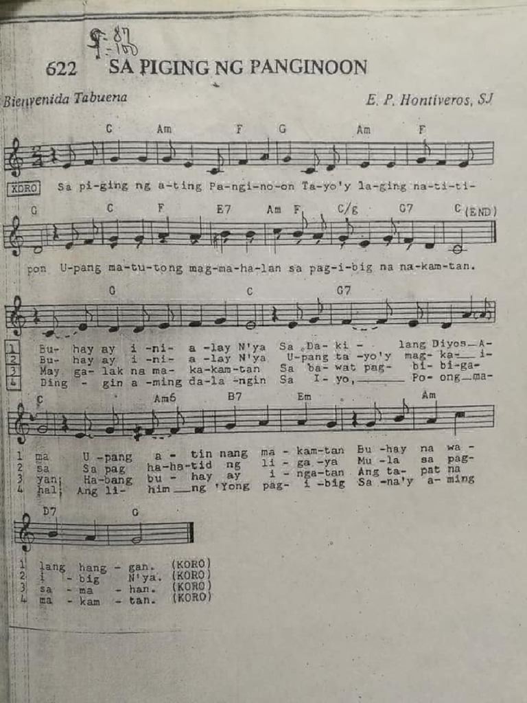 SA PIGING NG PANGINOON (Hontiveros) | PDF