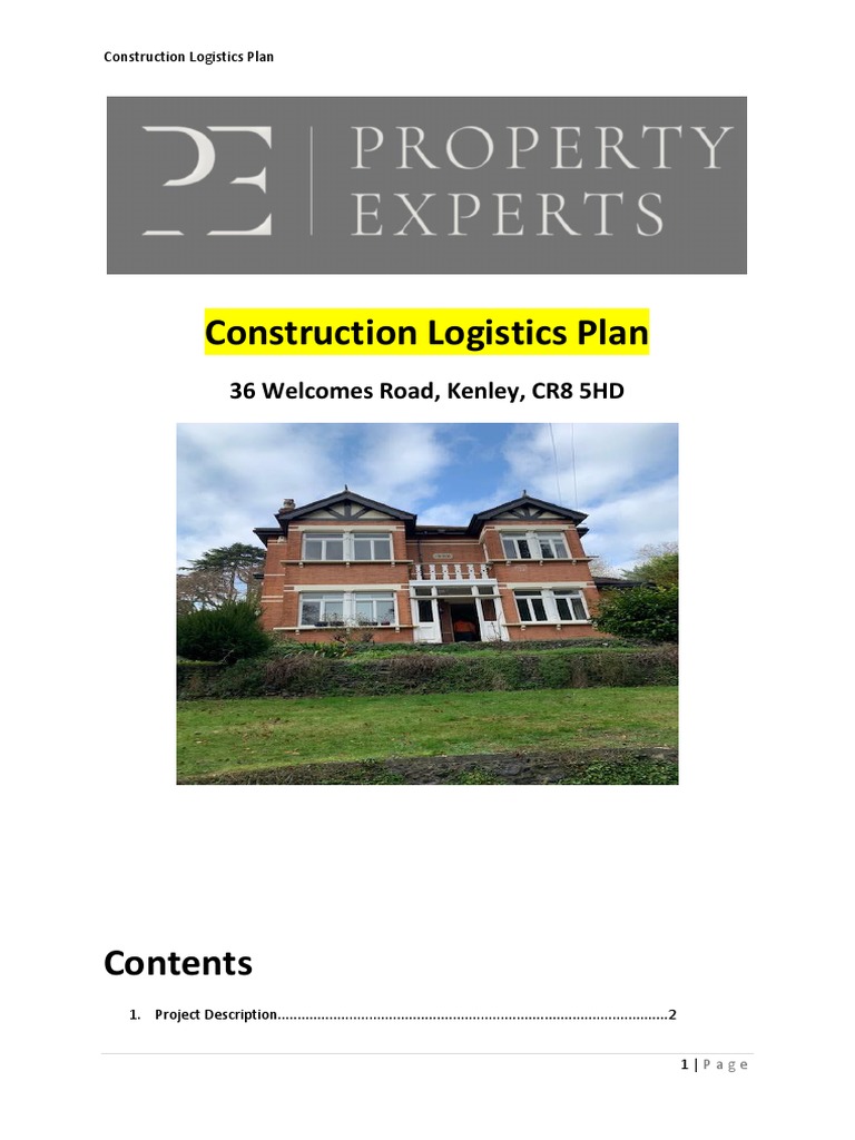 Logistic Plan Example Good 1 | PDF | Water | Road